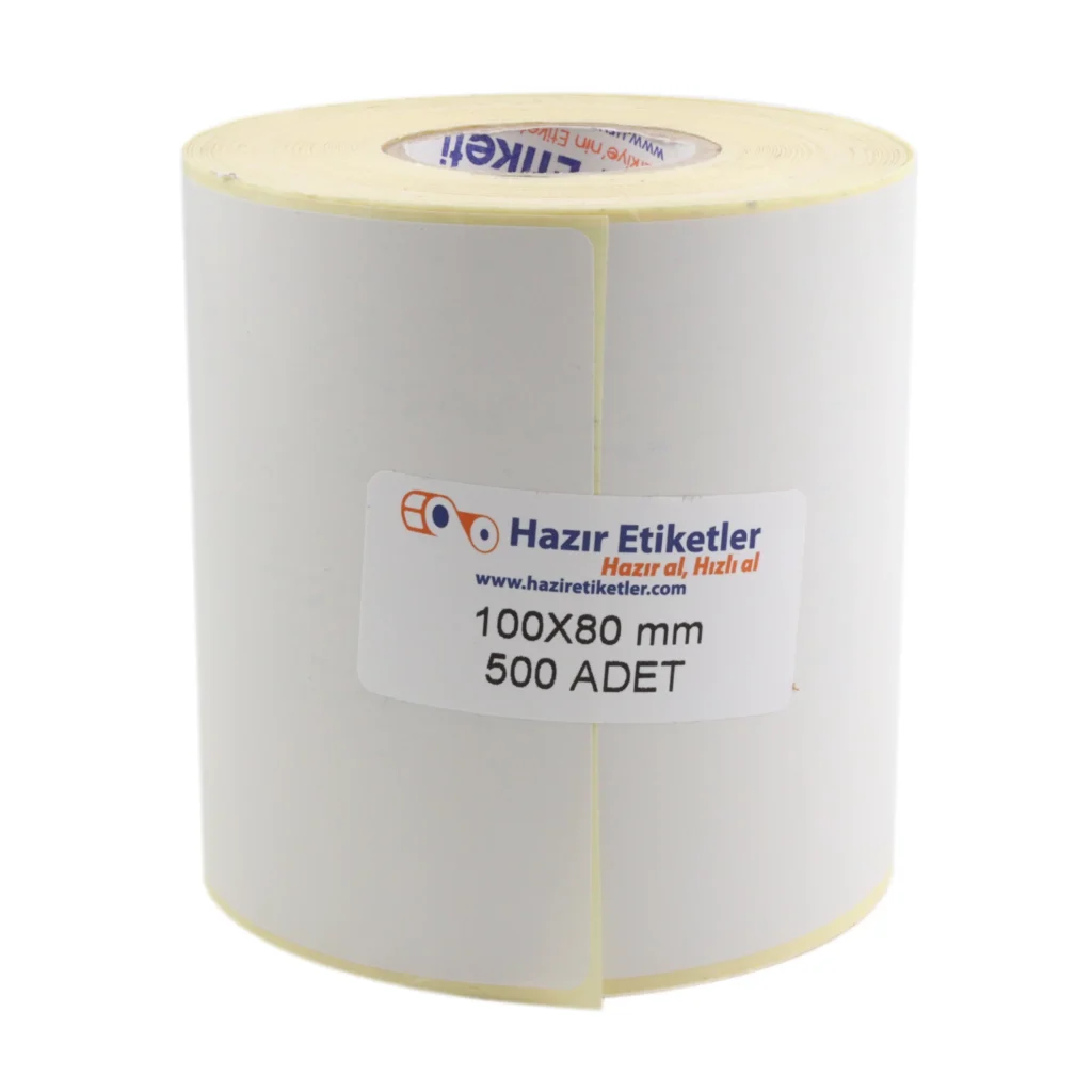 Vellum Roll Label 100mm x 80mm 500 Pieces - Roll Label Shop