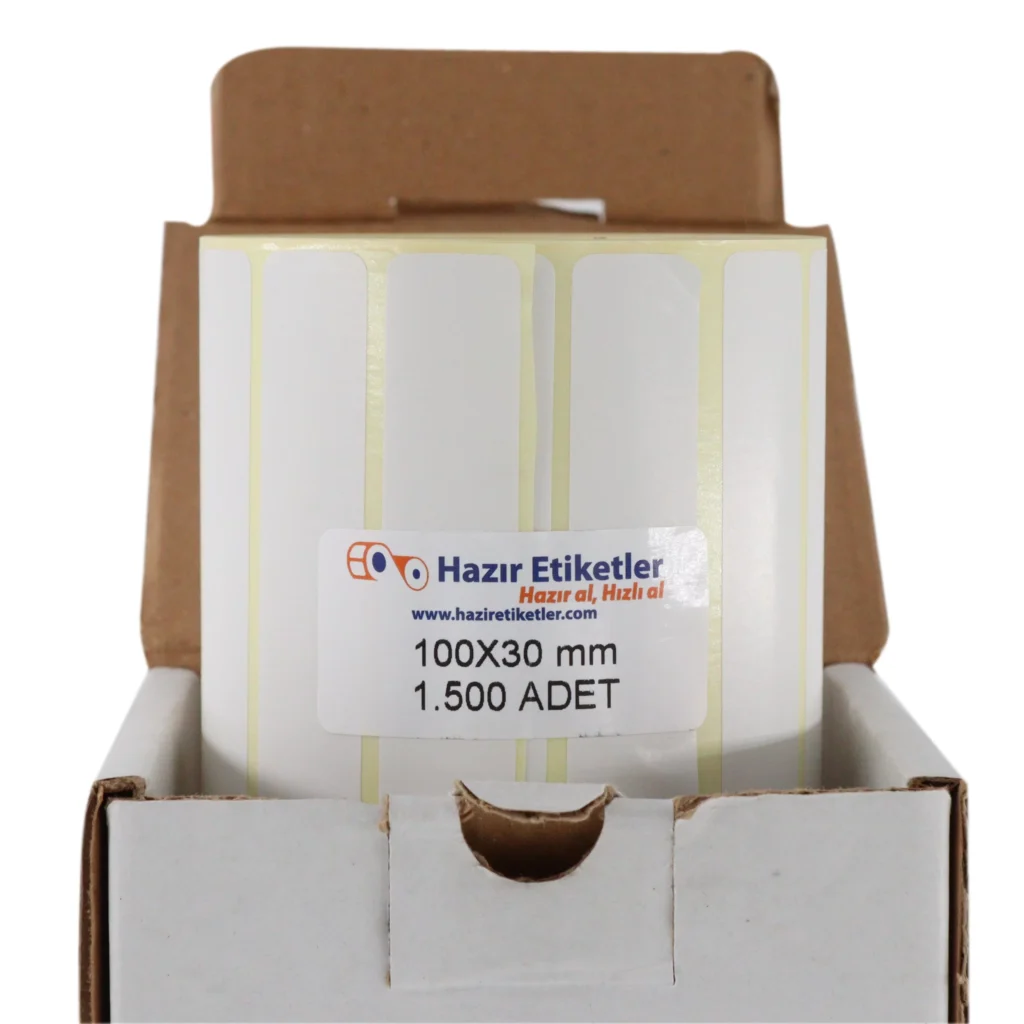 Vellum Roll Label 100mm x 30mm 1500 Pieces - Roll Label Shop