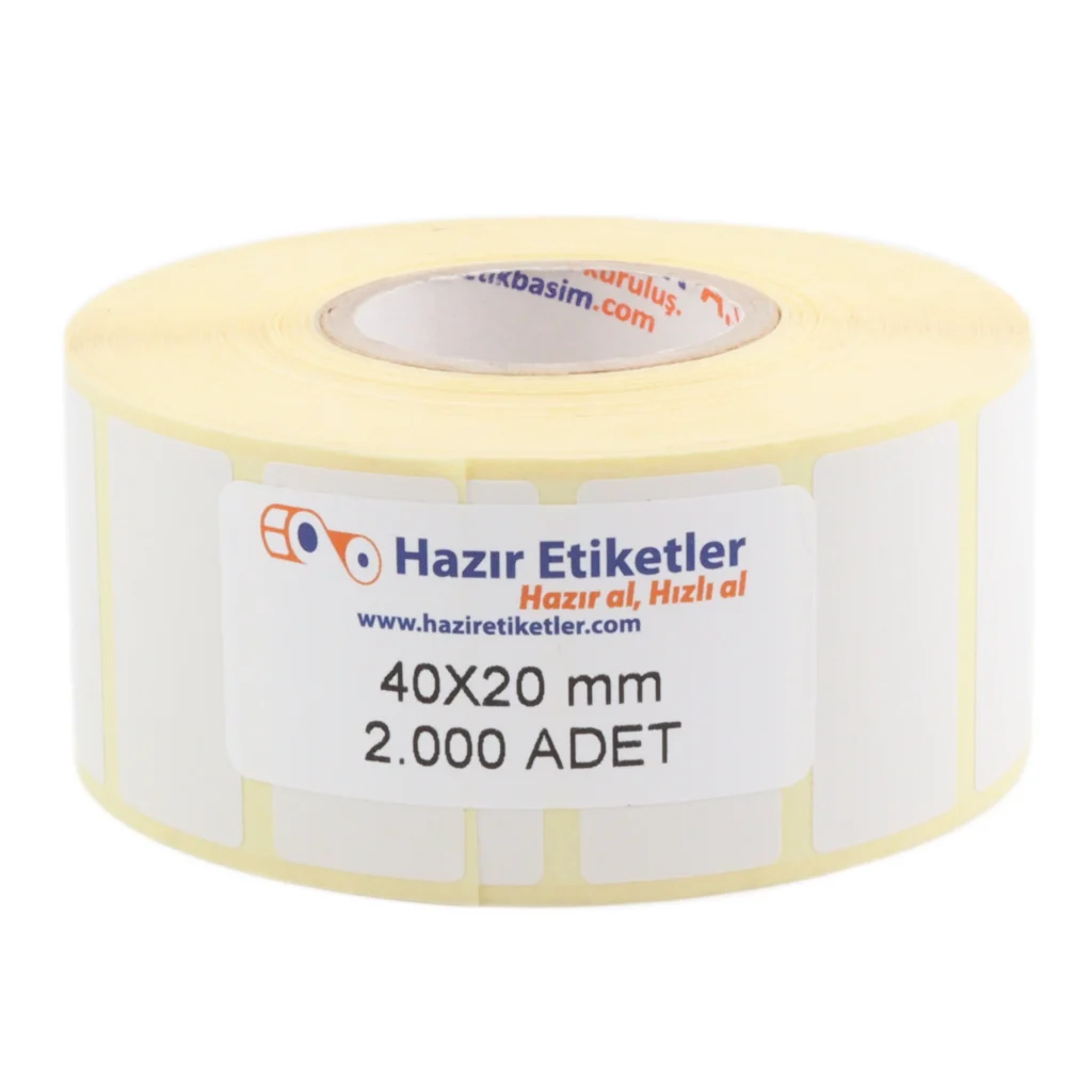 Vellum Roll Label 40mm x 20mm 2000 Pieces - Roll Label Shop
