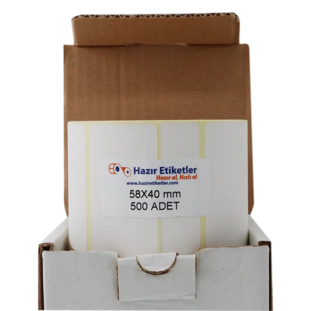 Vellum Roll Label 58mm x 40mm 500 Pieces - Roll Label Shop